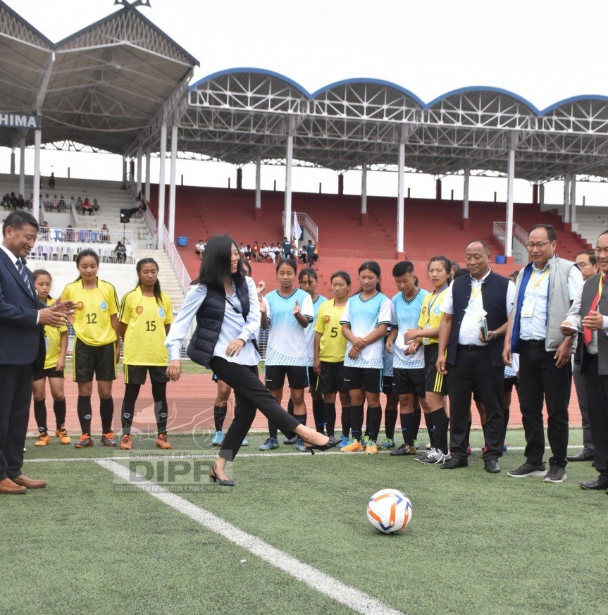 ADVISOR HEKANI INAUGURATES 1st NAGALAND OPEN WOMEN FOOTBALL LEAGUE CUM ...